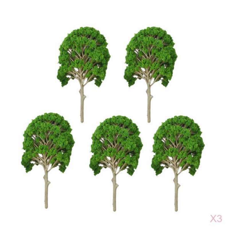 Promo 15x Plastic Model Tree Layout Train Railway Diorama Scenery 1:50 ...