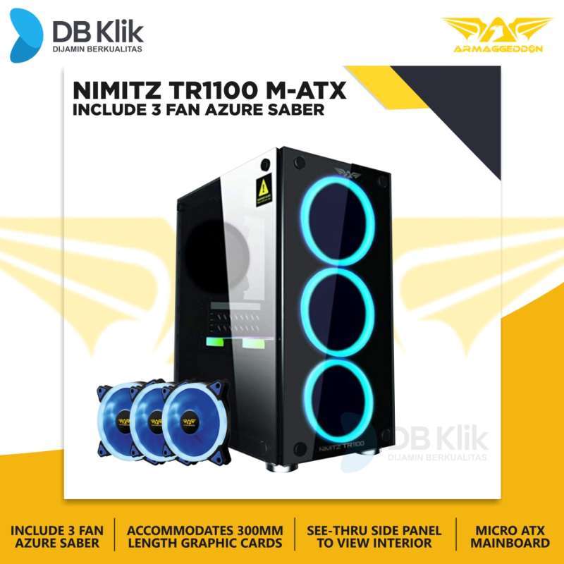 Jual Casing PC Armaggeddon NIMITZ TR1100 m-ATX INCLUDE FAN - TANPA PSU ...
