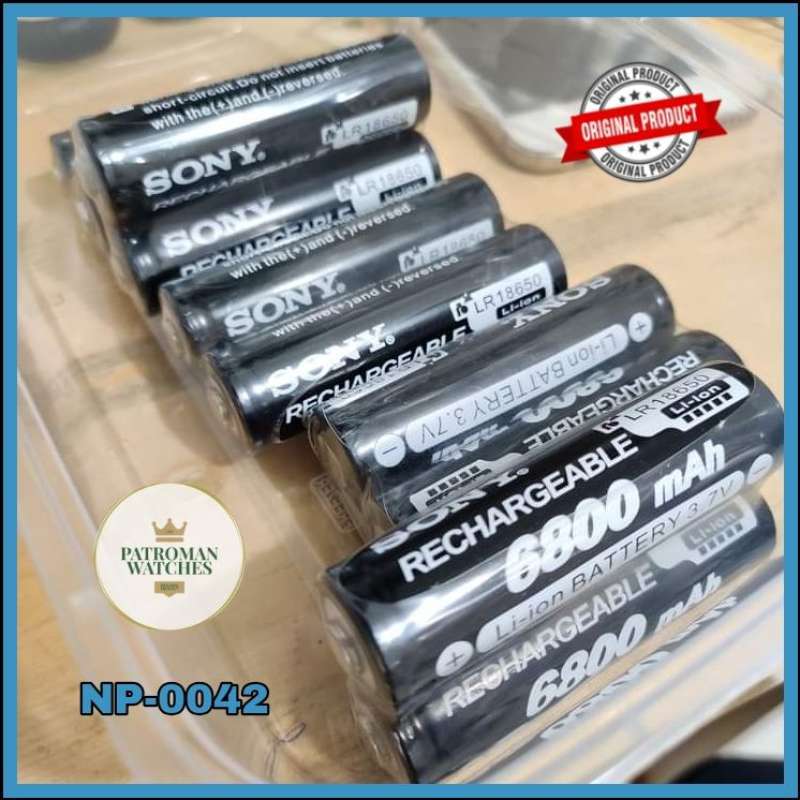 Jual Batu Batre Baterai Battery Cas Sony 18650 Rechargeable 6800mAh ...