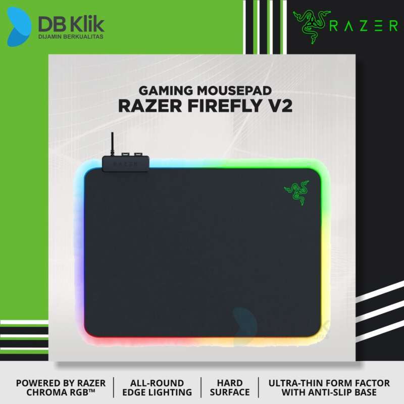 Promo Mousepad Gaming RAZER Firefly V2 Hard Surface RGB Mouse Mat ...
