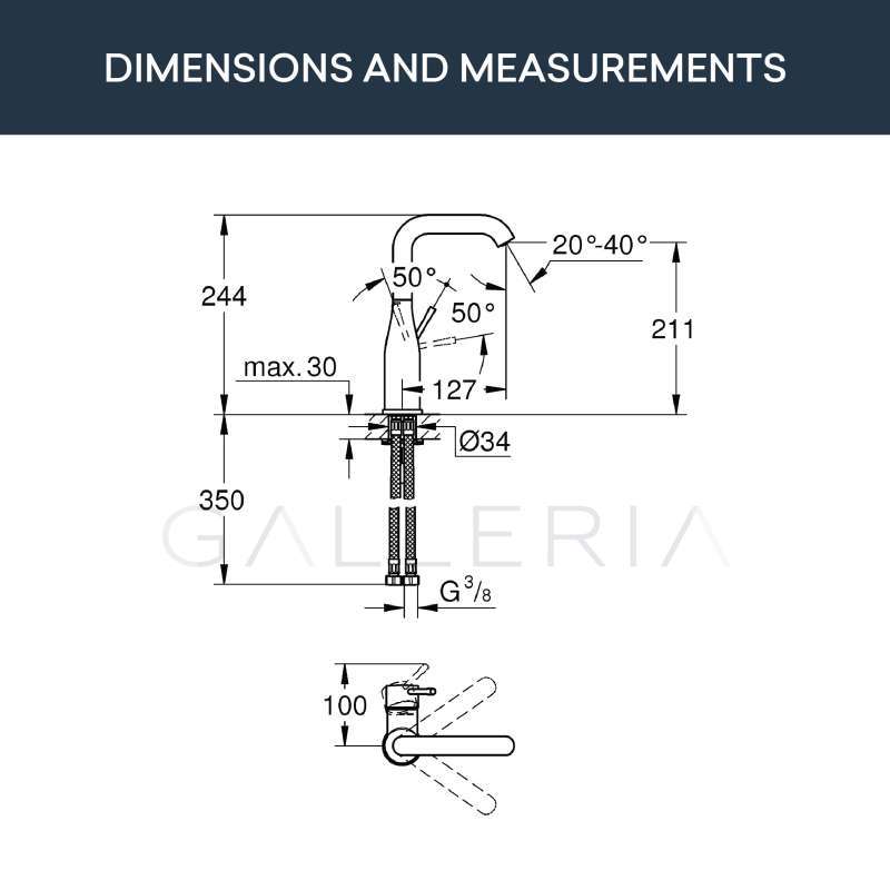 Jual Grohe - Essence+ Ohm Basin U-Spout Smooth Body - 23541001 di ...