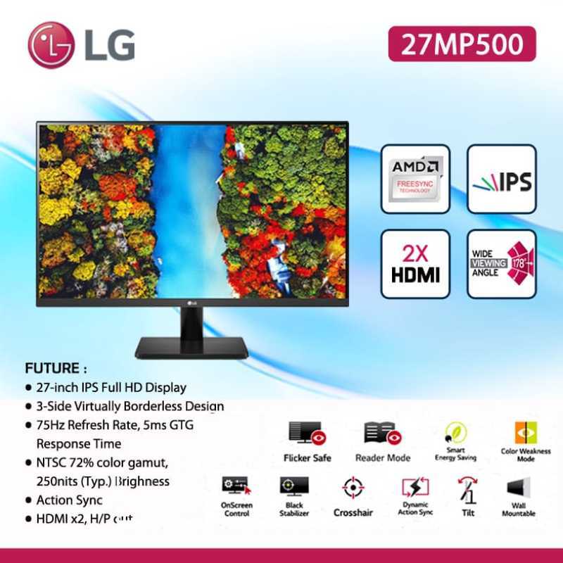 Promo LG 27MP500-B 27'' IPS Full HD Display with AMD FreeSync™ Diskon ...