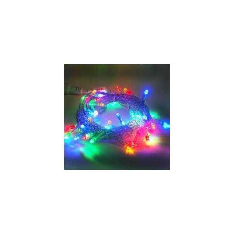 Jual lampu-50 Natal lampu LED tali (empat warna kawat transparan) (plug ...