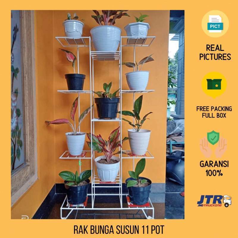Jual Rak Bunga Besi Susun Bertingkat [PROMO] - Putih di Seller PS_Store ...