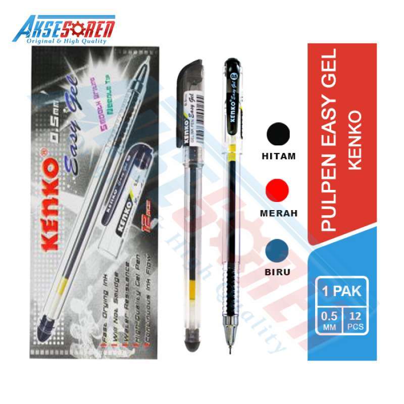 Jual Pulpen Easy Gel Kenko [1 Pack] / Ballpoint Gel 1 Pack / Bolpoin ...