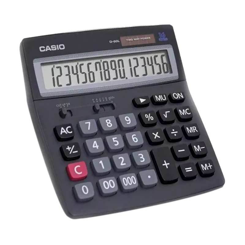 Jual CASIO D 60-L-W-DH Calculator - Black di Seller Simura - Jelambar ...