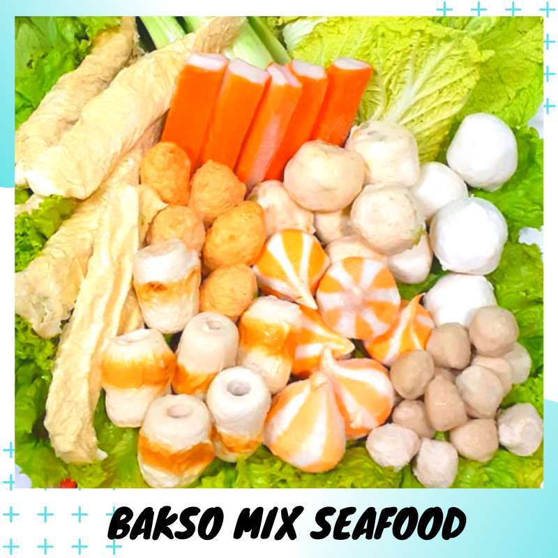 Jual BISMA Bakso Seafood Mix 1Kg Beku Makanan Olahan Hasil Laut Frozen ...