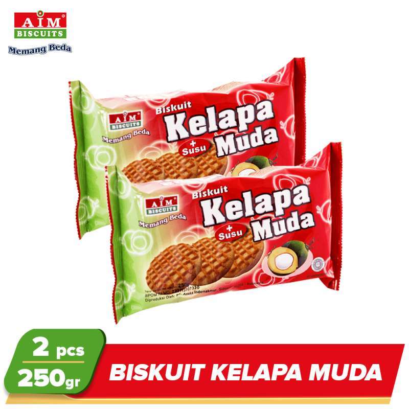 Jual AIM Biskuit Kelapa Muda 250g - Twinpack di Seller AIM Biscuits ...