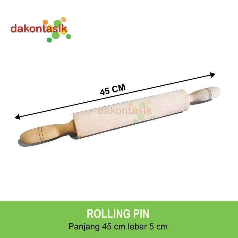 Promo Rolling Pin Alat Penggulung/penggiling Adonan Roti Bahan Kayu ...