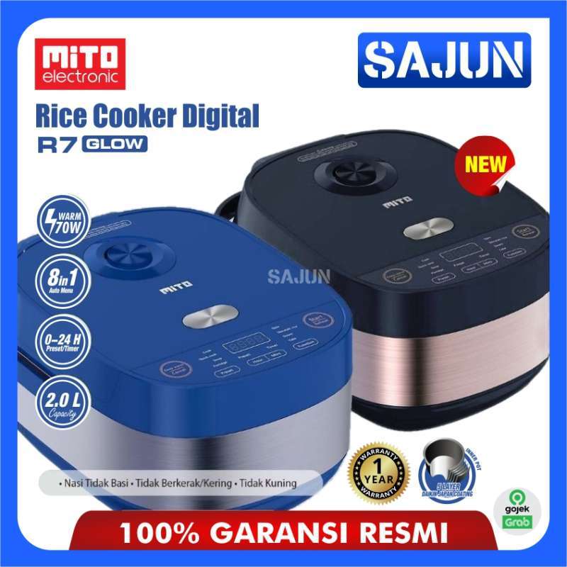 Jual Mito R7 Glow Multi Digital Rice Cooker 2 Liter 8 In 1 Menu Di ...