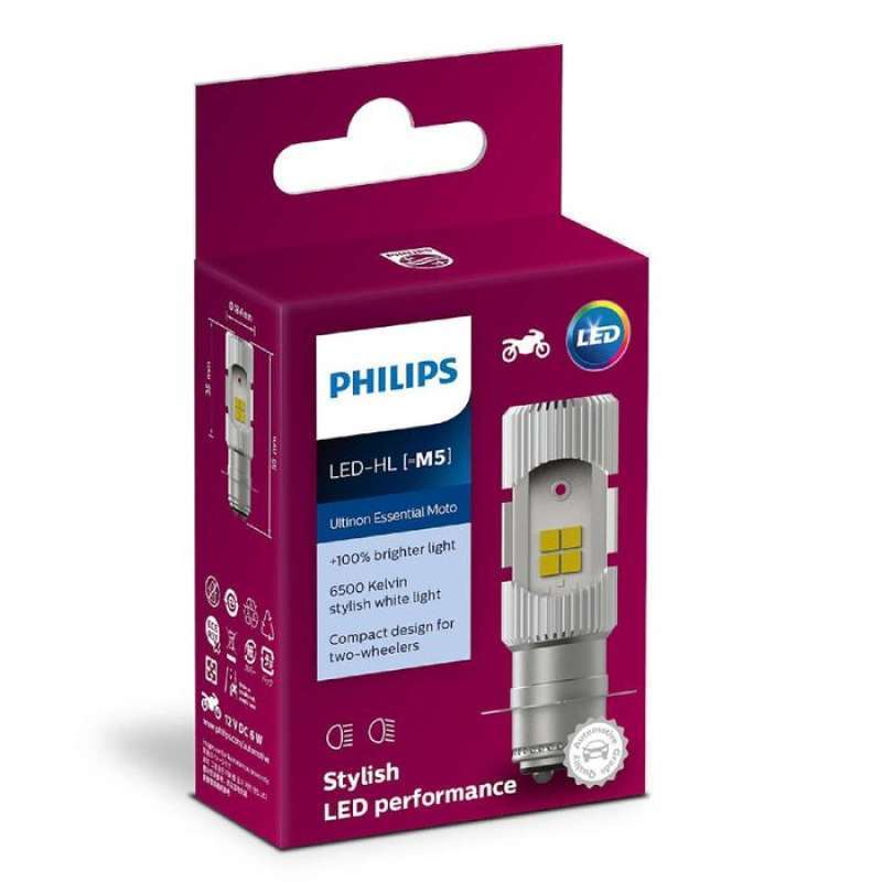 Promo LAMPU DEPAN LED PHILIPS M5 ORIGINAL 100% BEAT FI VARIO 125 MIO M3 ...