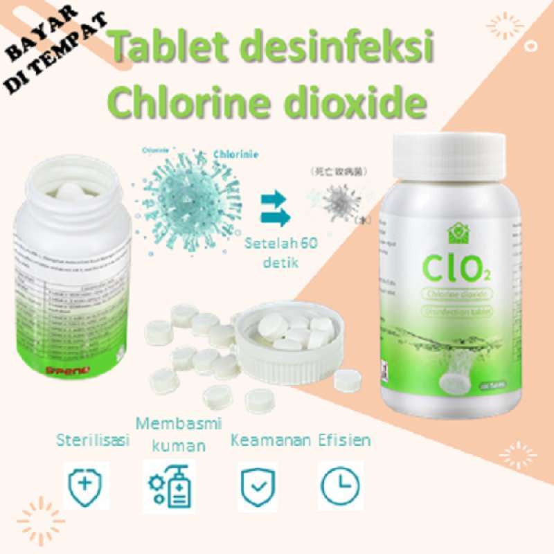 Jual Antiseptic Tablet Disinfektan Chlorine CIO- Tablet Effervescent ...