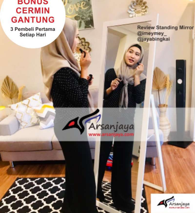 Jual [ STANDING MIRROR ] KACA BERDIRI AESTHETIC FULL BODY BINGKAI ...