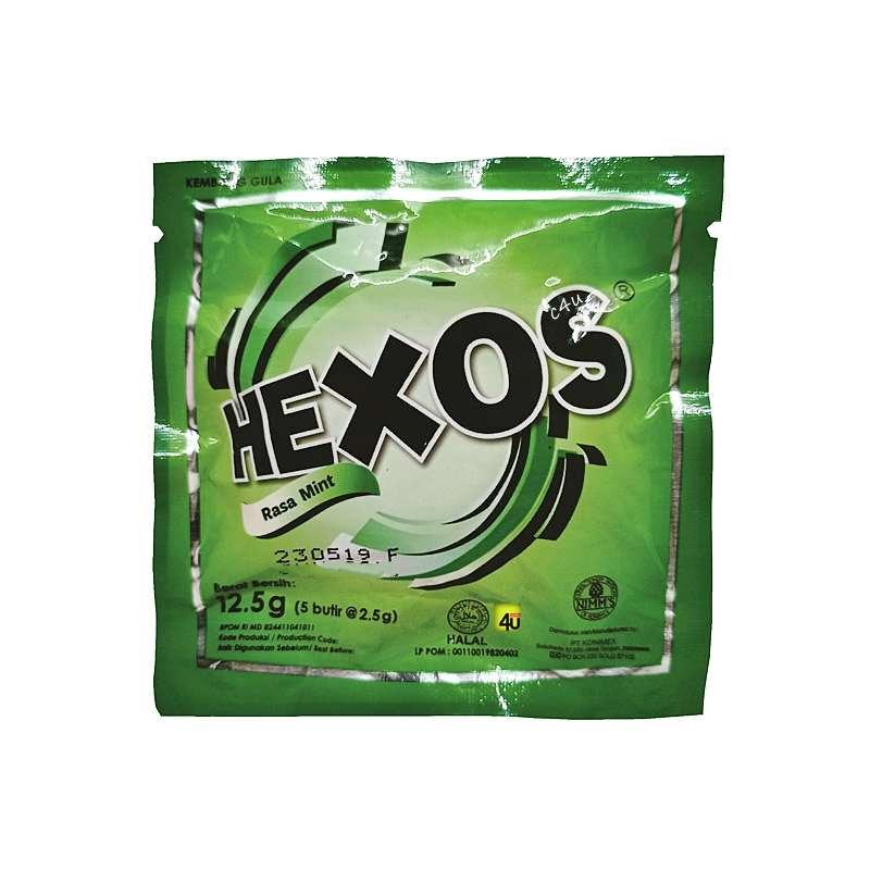 Promo HEXOS - Permen Rasa MINT Pelega Tenggorokan - 1 sachet isi 5 ...