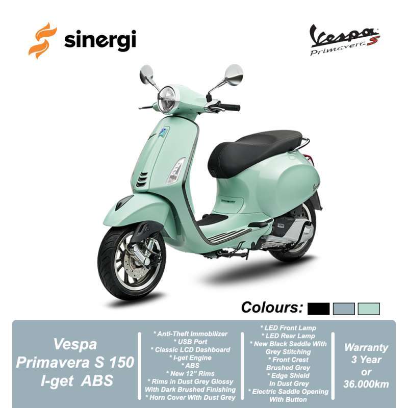Jual Vespa Primavera S 150 I-Get ABS di Seller Vespa Sinergi Official Store - Gudang Sinergi ...