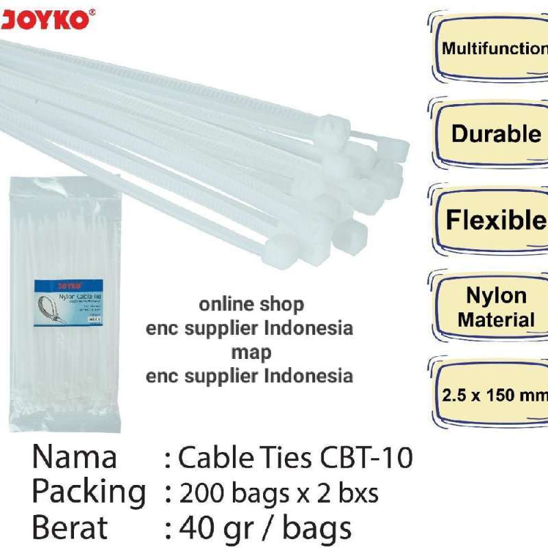Jual Joyko 100 Pcs Cbt 10 Cable Ties 150 Mm Tali Ripet Pengikat Kabel ...