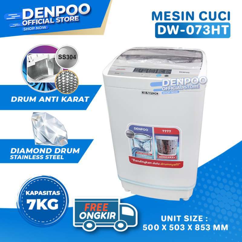 Promo Denpoo Dwf 073 Ht Top Loading Mesin Cuci [6 Kg] Diskon 9% Di Seller Denpoo Electronic ...