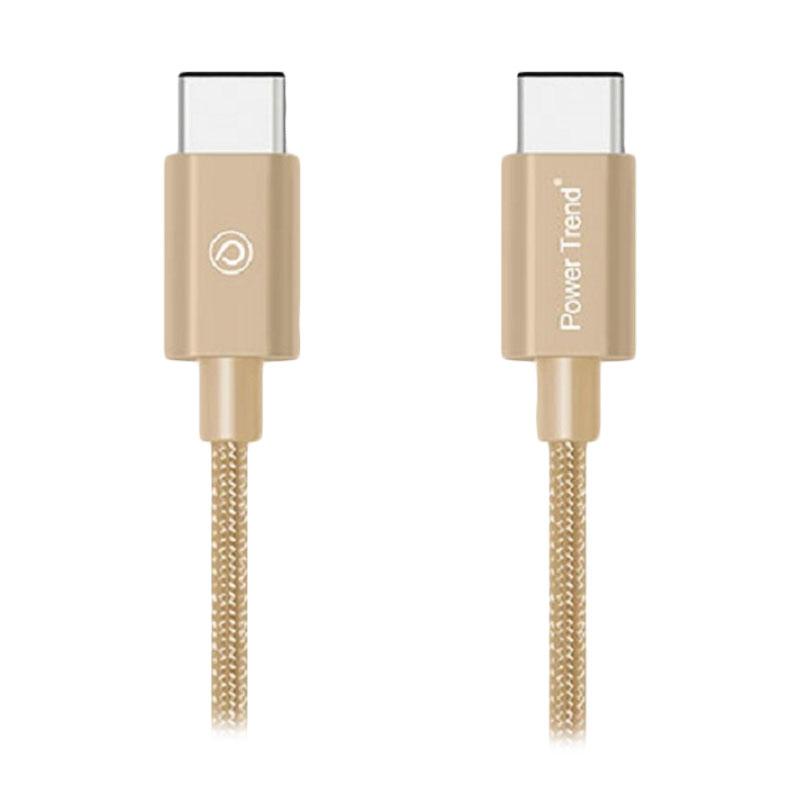 Jual Power Trend Type-C to C USB 2.0 Data Cable - Gold di Seller Bone ...