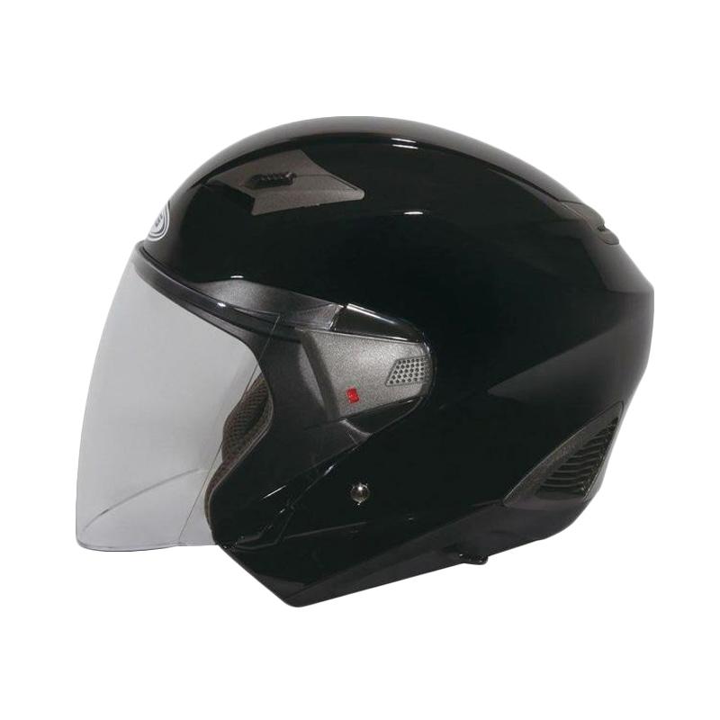 Jual Zeus ZS-611 Helm Half Face - Black Glossy di Seller Juragan Helm ...