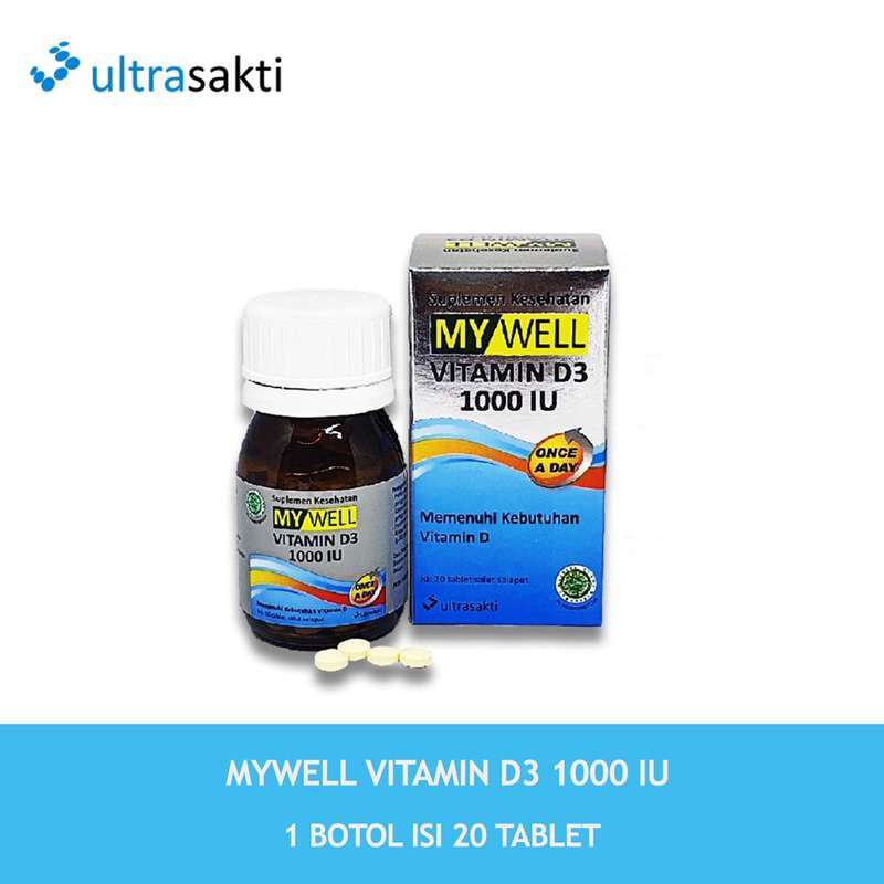 Jual MY WELL Vitamin D3 1000 IU 20 Tablet di Seller Alfamart Click ...