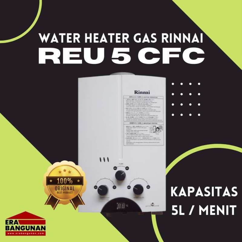 Promo DIJAMINMURAH - Rinnai REU-5CFC Gas Water Heater - Putih [5L] Diskon 26% di Seller Era ...