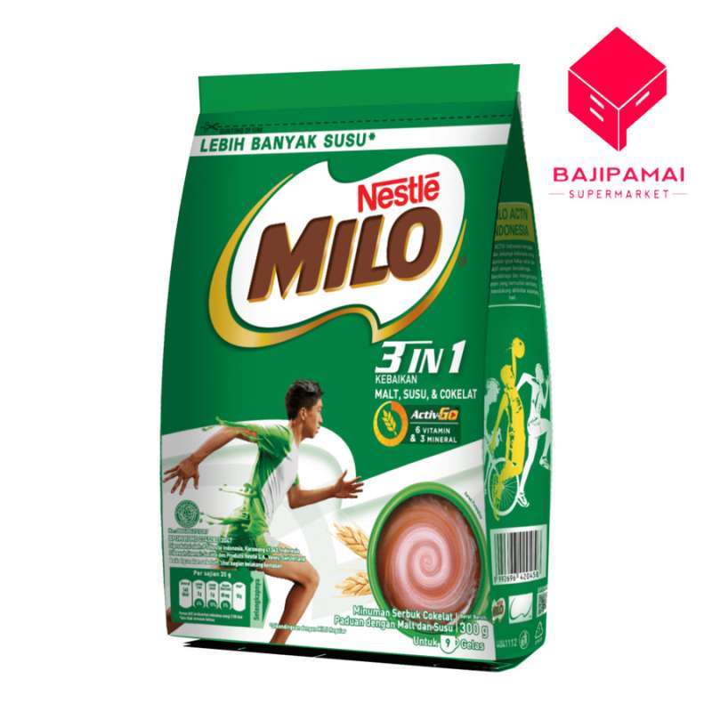 Jual MILO 3in1 Pouch 300 gr di Seller Baji Pamai Supermarket - Kota ...