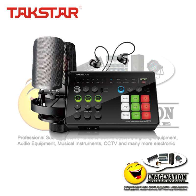 Jual Takstar MX1 Set Live Broadcast Sound Card Set di Seller ...