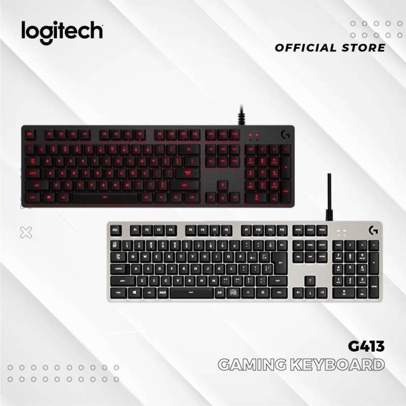 Jual Logitech G413 Mechanical Gaming Keyboard - Silver Black di Seller ...