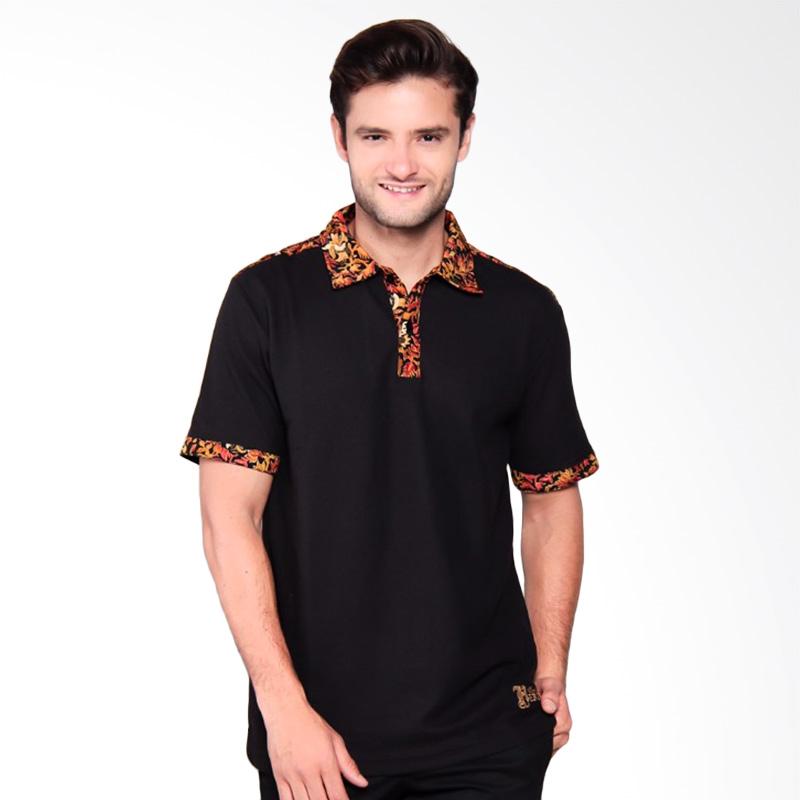 Jual Batik Heritage Polo Batik Pria - Hitam Merah - S Black Red di ...