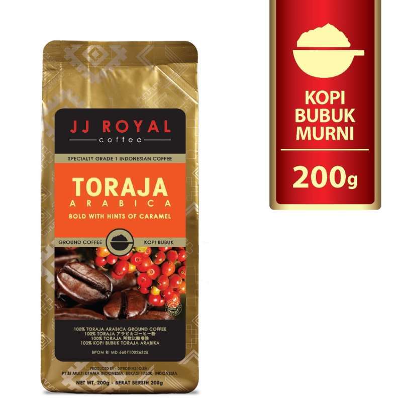 Promo JJ Royal Toraja Arabica Ground Bag 200G Diskon 17% di Seller ...