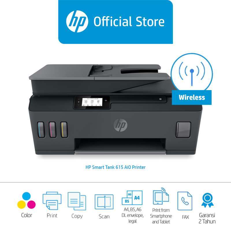 Promo Hp Smart Tank 615 Aio Printer (y0f71a) / Color / Print Scan Copy ...