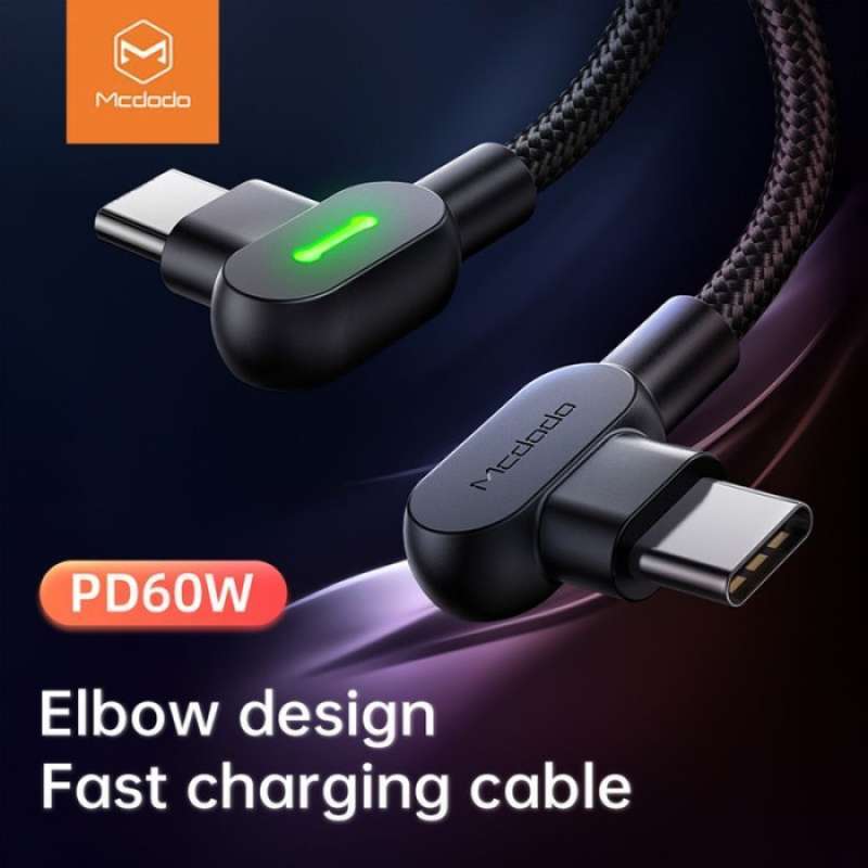 Promo McDodo Gaming Cable 90 LED Type C To C PD 1.2M Kabel Data Fast ...