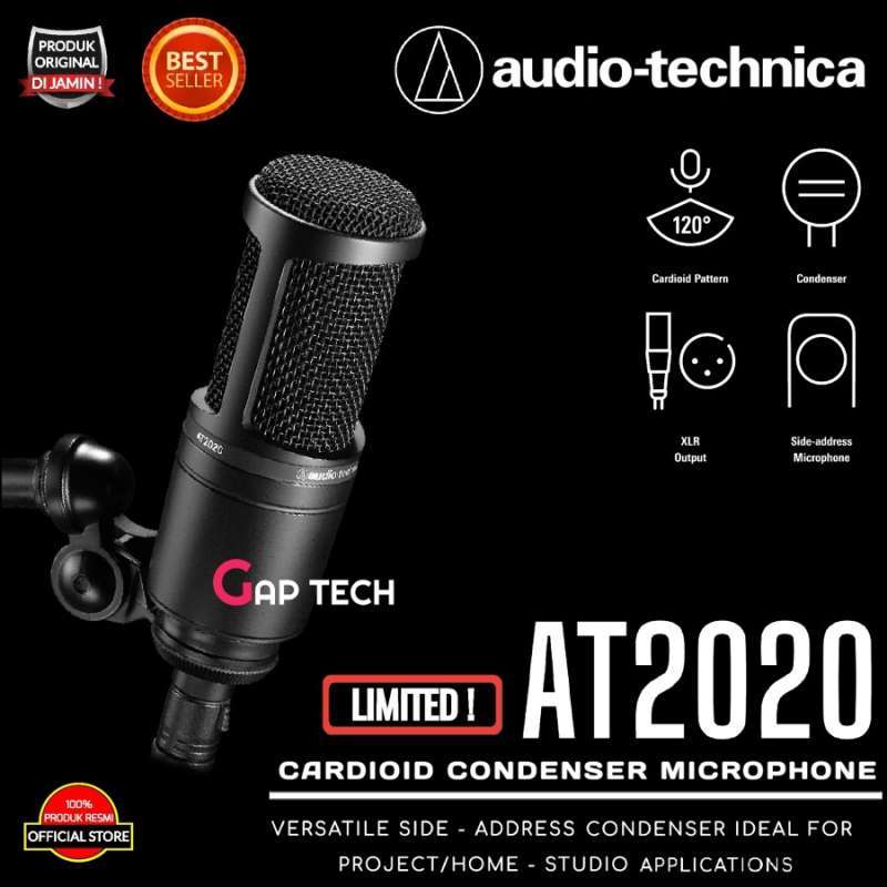 Jual Audio Technica AT2020 / AT 2020 Cardioid Condenser Microphone ...