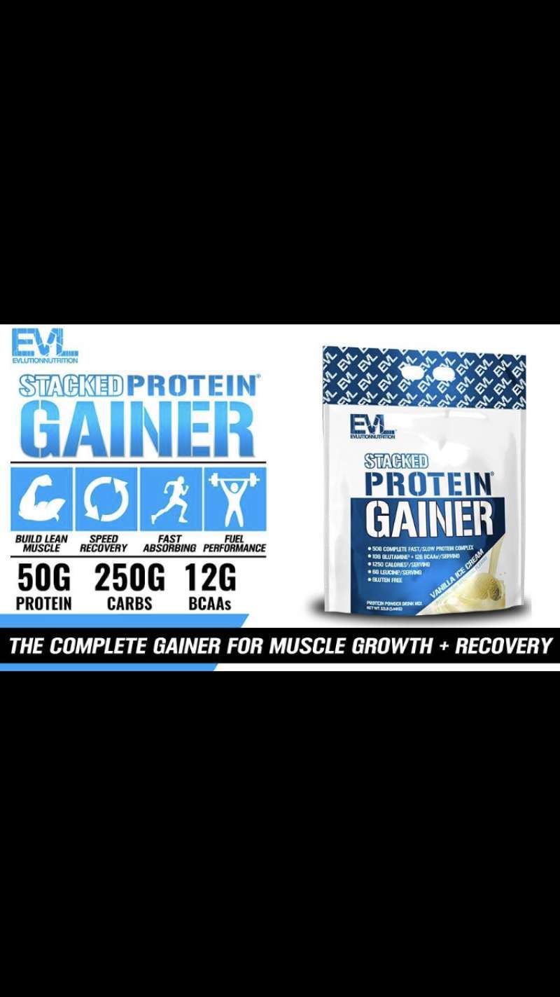 Jual Evl Evlution Stacked Protein Gainer 12 Lbs Suplemen Susu Fitnes