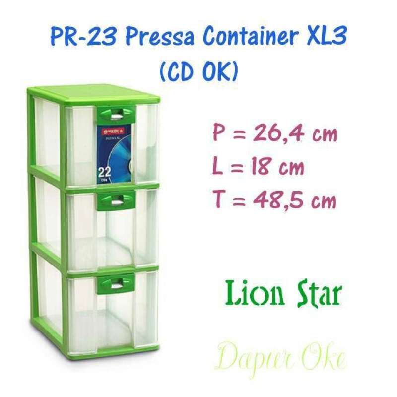 Promo Lion Star Pressa Container XL3 PR-23 - Rak CD - Laci CD Diskon 30 ...