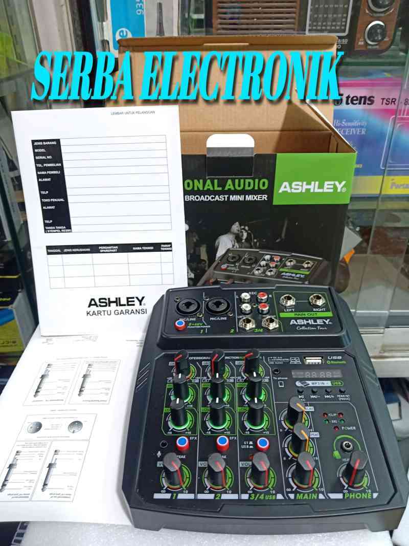 Jual Mixer Ashley 4 Channel Colletion Four Original Bluetooth Usb To Pc ...