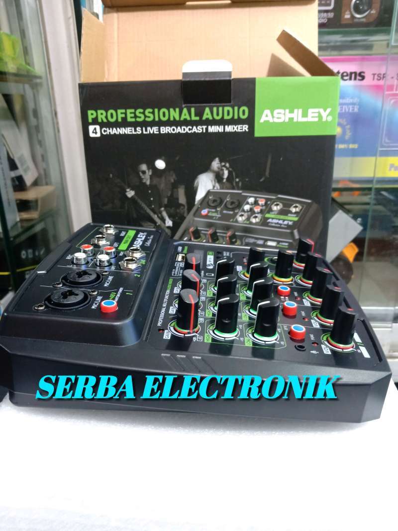 Jual Mixer Ashley 4 Channel Colletion Four Original Bluetooth Usb To Pc ...