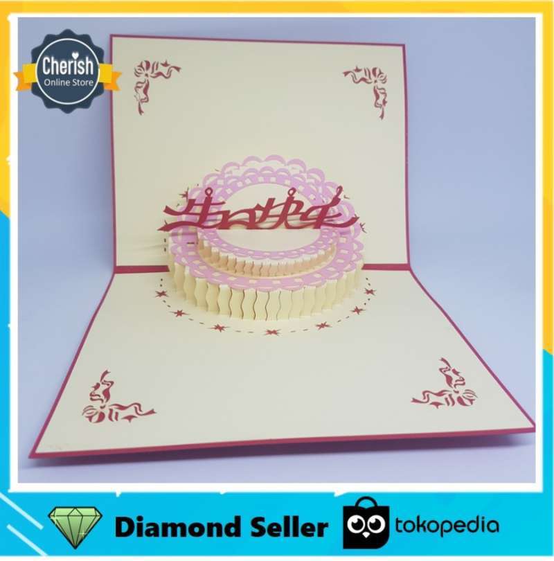 Jual Kartu Ucapan Ulang Tahun Mandarin Sheng Ri Kuai Le - 3d Pop Up ...