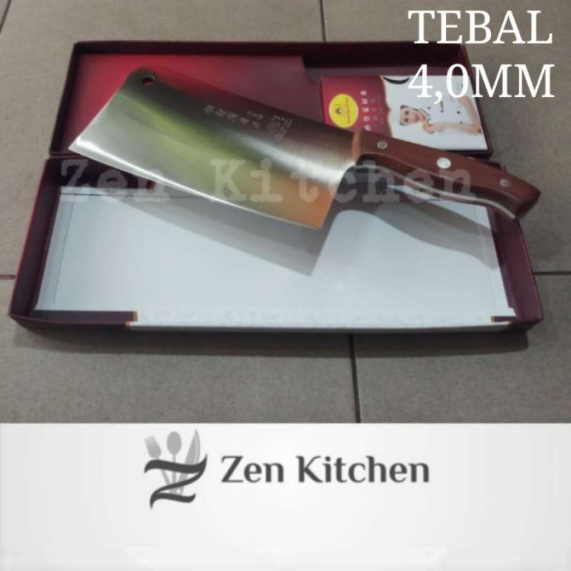 Jual golok daging tulang stainless Tebal 4.0mm (Kode 002)) - Multicolor ...