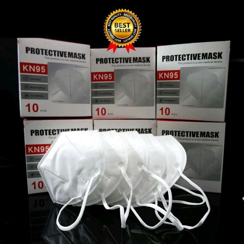 Jual Masker Kn 95 Protective Mask 5 Ply. White (1 Box Isi 10 Psc) Di ...