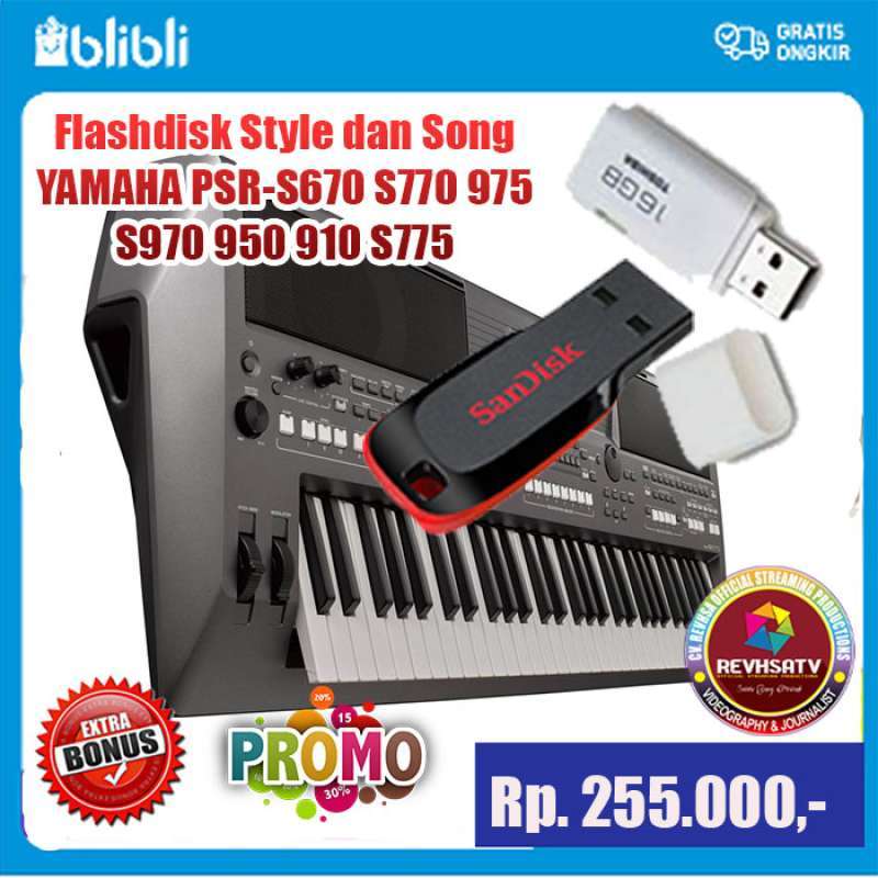 Promo Flashdisk Style Song Untuk Keyboard Yamaha Psr-s670 S770 975 S970 ...