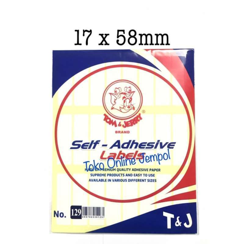 Jual Tom & Jerry No.129 Label Stiker 17x58mm - Putih ATK1086TJ di ...