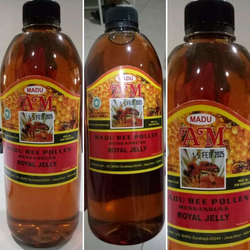 Jual Madu AM bee pollen 1liter botol plastik di Seller IkanMas - Tambak ...