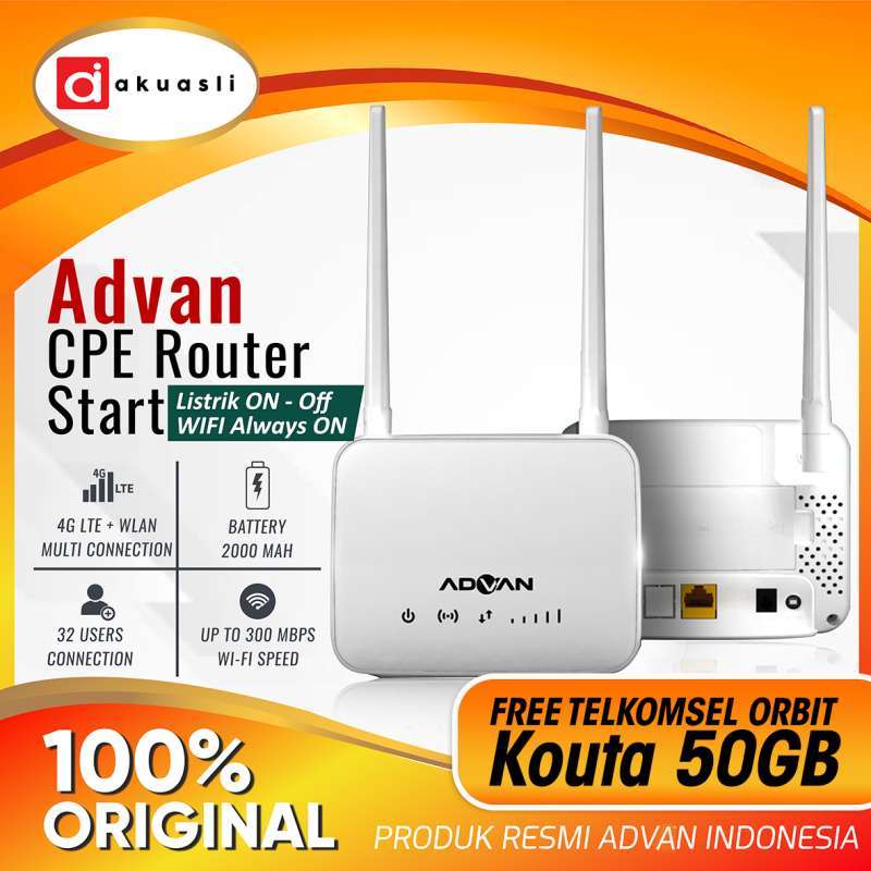 Jual Advan Modem Router CPE Start 4G LTE + WLAN Telkomsel orbit star ...