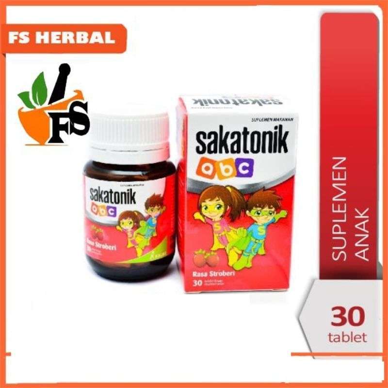 Jual Original Sakatonik Abc Rasa Strawberry Isi 30 Tablet, Multivitamin ...