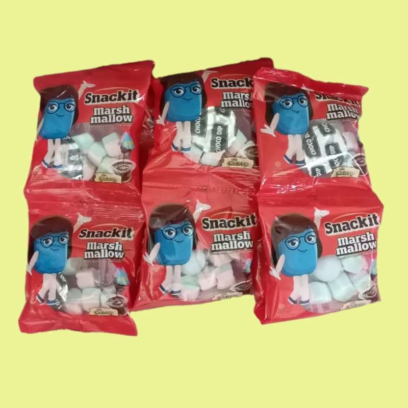 Jual 1 renceng - Snackit Marshmallow With Choco Dip Bentuk Rumah [10 ...