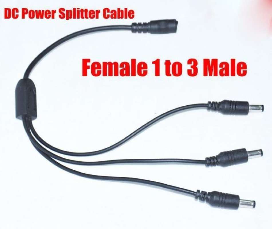 Promo Kabel Power CCTV 1 to 3 / DC Female to 3 Jack DC Male Plug Cable ...