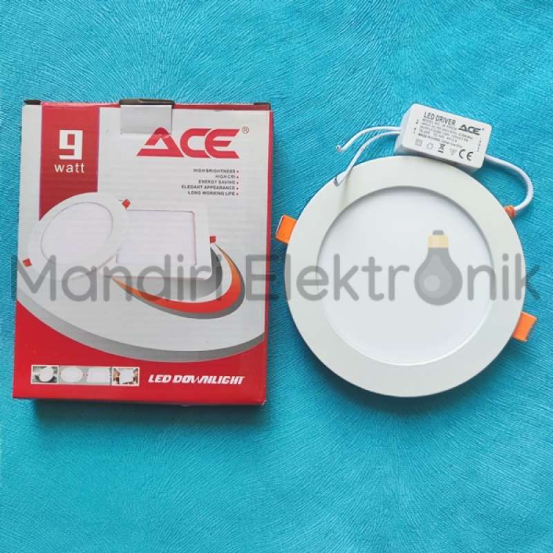 Jual Lampu LED ACE Downlight Panel 9 Watt 5 Inch - Lampu Downlight LED ...