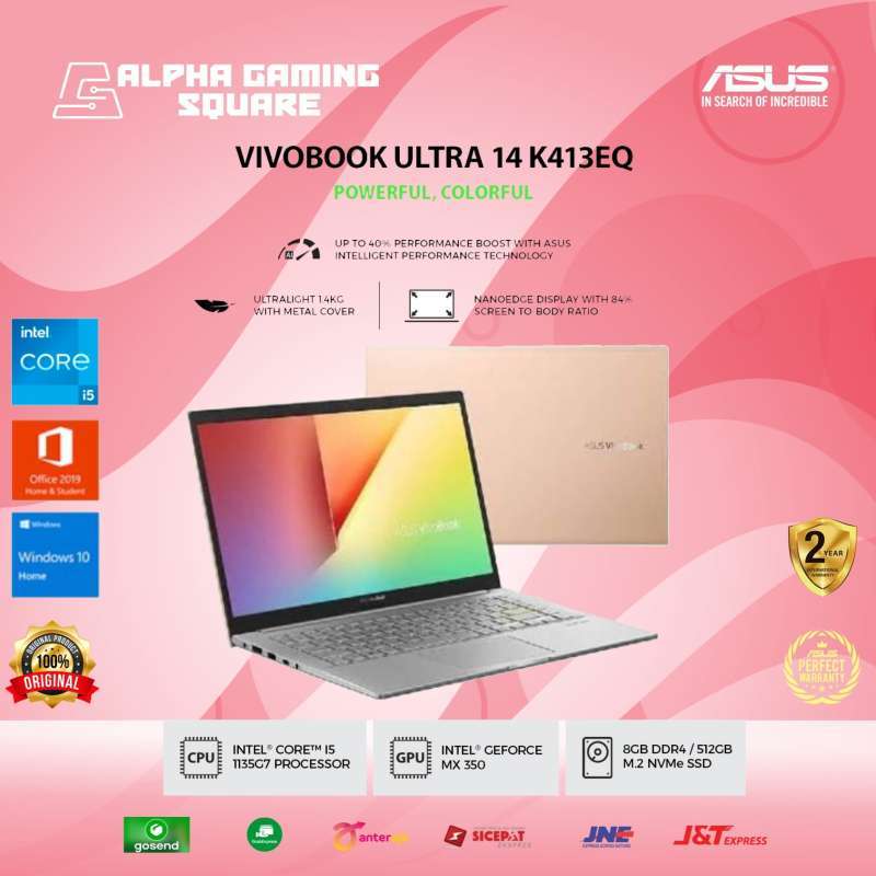 Jual Laptop Asus K413EQ-EB553TS- Rose Pink-[Intel Core i5-1135G7/8GB ...