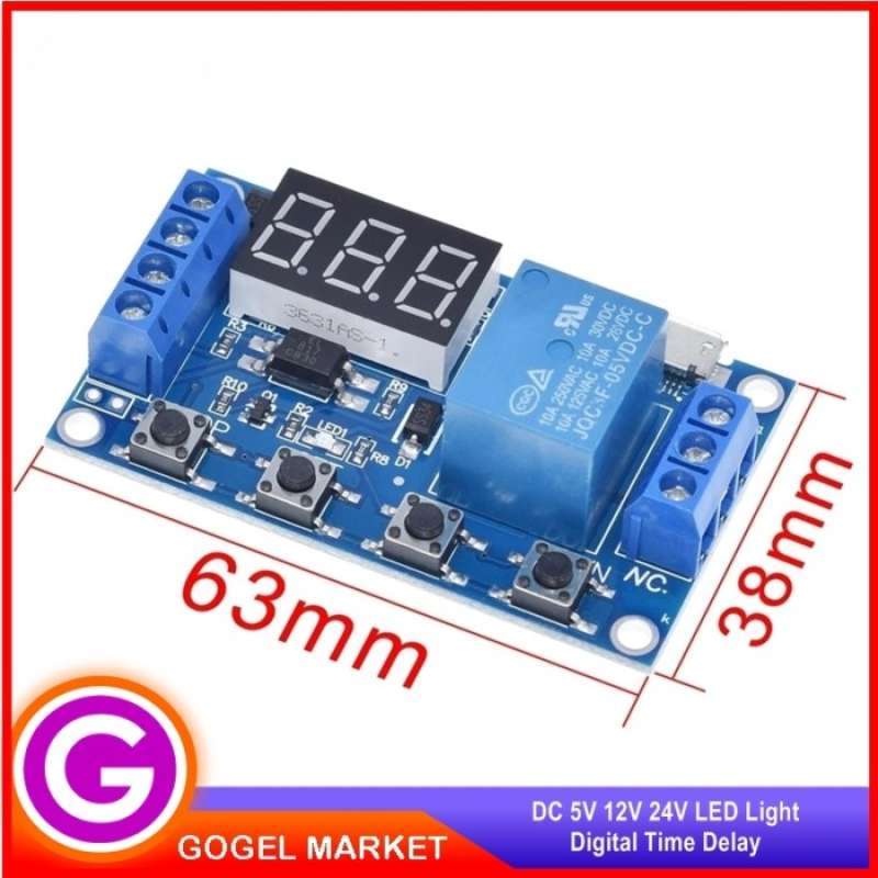 Jual DC 5V 12V 24V LED Light Digital Time Delay Trigger Cycle Timer Delay di Seller Jaya Unggul ...